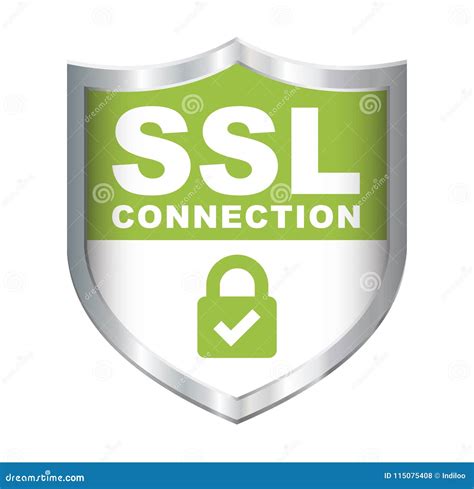 Ssl Secure Connection Badge Stock Illustration Illustration Of Chrome