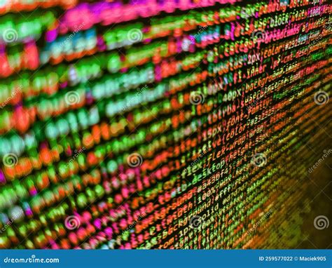 Software Developer Programming Code On Black Screen Digital Abstract