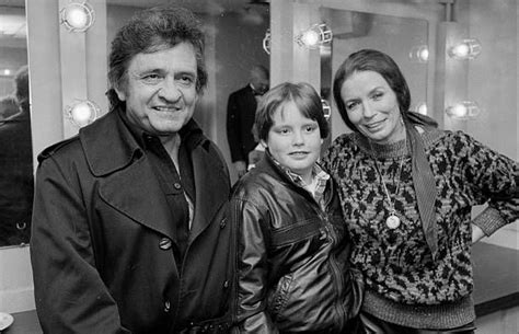 Johnny Cash W Son John Carter And June Backstage At Broadway Production Of Musical Annie June