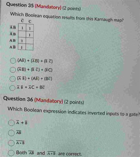 Solved Question 35which Boolean Equation Results From This