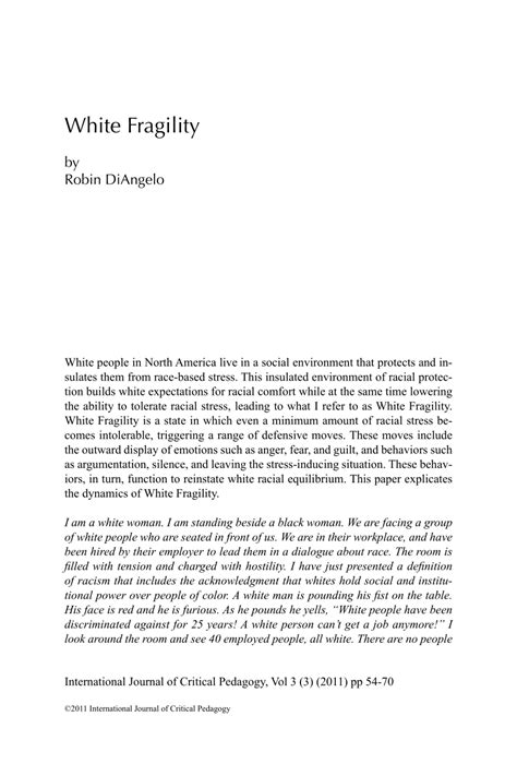 Pdf White Fragility