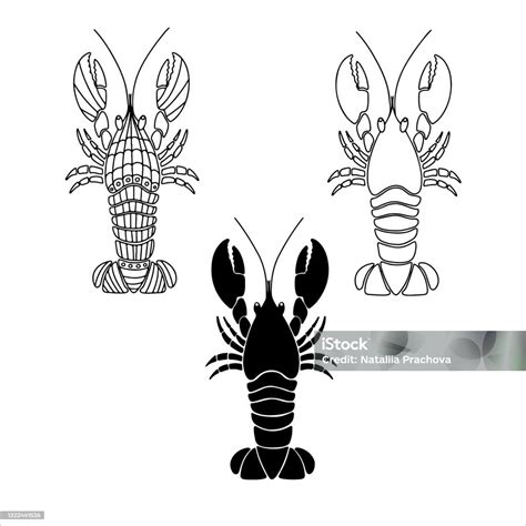 손으로 그린 랍스터 로고 벡터 낙서 스타일 일러스트 랍스터 흰색 배경에 격리 랍스터 해산물에 대한 스톡 벡터 아트 및 기타 이미지 랍스터 해산물 바닷가재 갈고리 발톱
