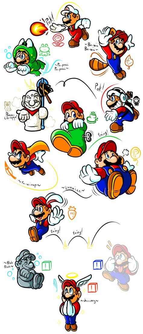 Marios Gallery Of Power Ups 1985 1996 By Jamesthereggie On Deviantart