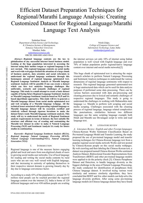 Pdf Efficient Dataset Preparation Techniques For Regional Marathi Language Analysis Creating