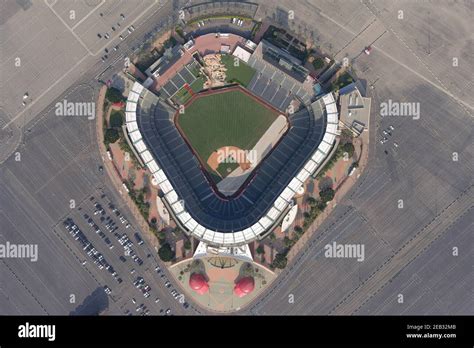 An Aerial View Of Angel Stadium Of Anahiem Wednesday Feb 10 2021