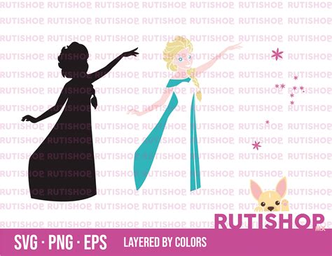 Elsa Layered Svg Eps Png Cricut Silhouette Cut File Etsy