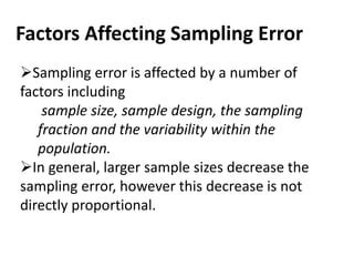 Sampling Error Pptx
