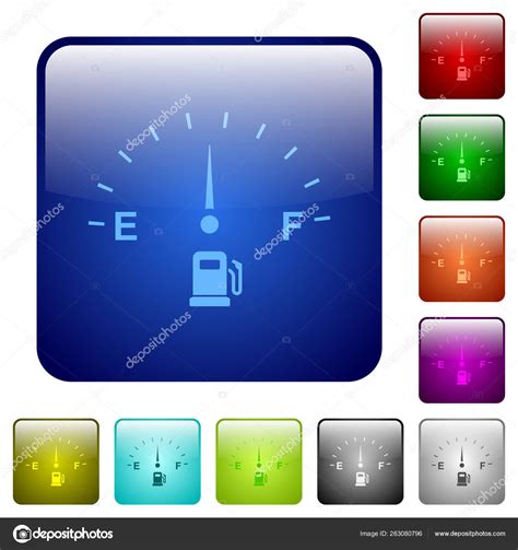Fuel Indicator Color Square Buttons Stock Vector Image By ©renegadehomie 263080796