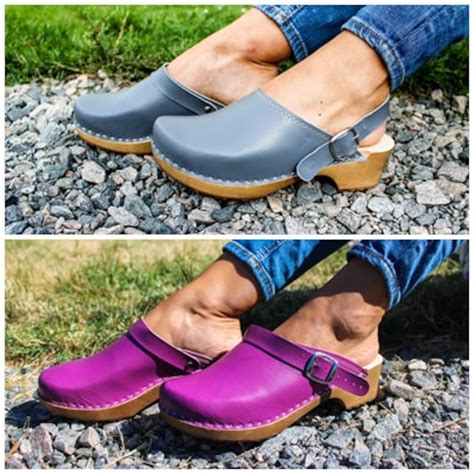 Swedish Clogs Moccasins Wooden Clogs Women Clogs Leather Clogs Etsy