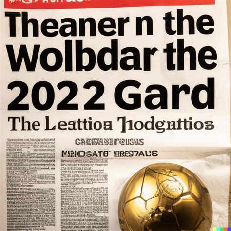ai generated 2022 fifa world cup winner prediction newspaper first page announcing the 2022