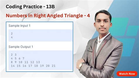 numbers in right angled triangle 4 program in python coding practice