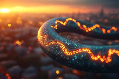 Digital Wave With Glowing Particles Symbolizing Secure Data Transmission Fast Communication And