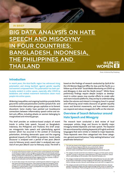 Big Data Analysis On Hate Speech And Misogyny In Four Countries Bangladesh Indonesia The