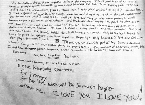 What Did Kurt Cobain Suicide Note Say The Tube