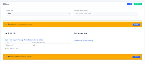 Zfs Cluster Software Configuration High Availability
