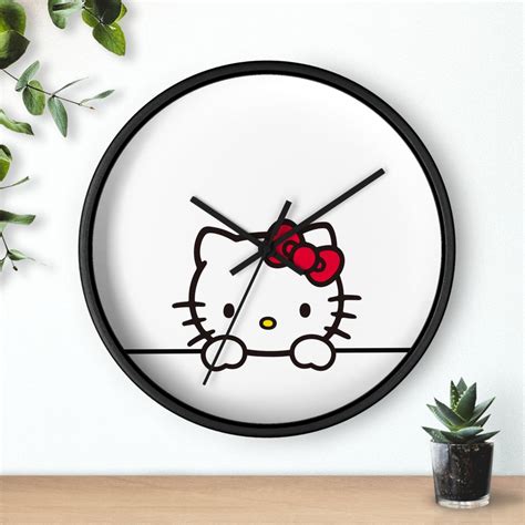 Hello Kitty Wall Clock Etsy
