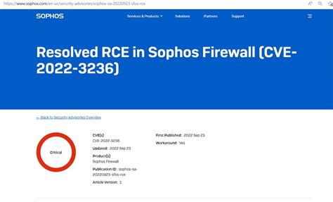 Critical Remote Code Execution Vulnerability In Sophos Firewall Iics