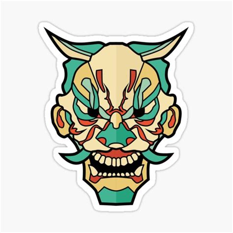 Grandpa X Yokai Oni Sticker For Sale By Bregassale Redbubble