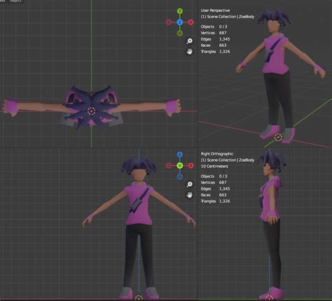 Attempting A Black Low Poly PS Character Polycount