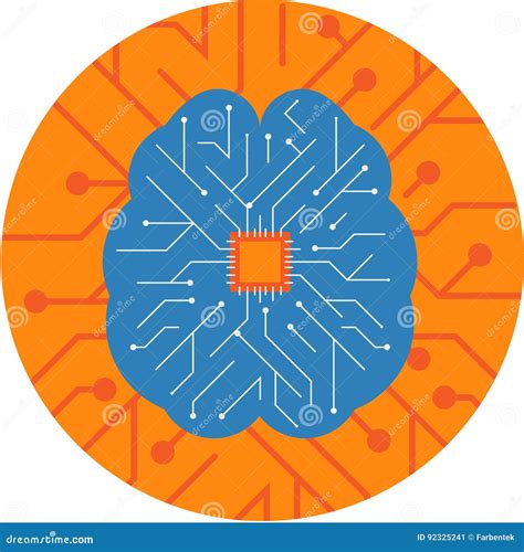 Brain Chip Embedded Inside A Brain Stock Illustration Illustration Of Engineering Chip 92325241