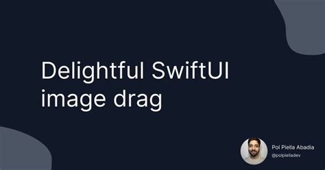 Pol Piella On Linkedin Delightful Swiftui Image Drag And Drop For A Macos App
