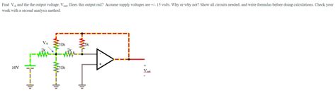 Solved Find VA And The The Output Voltage Vout Does This Chegg Com