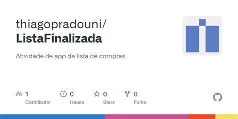 Github Thiagopradouni Listafinalizada Atividade De App De Lista De Compras