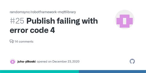 Publish Failing With Error Code Issue Randomsync Robotframework Mqttlibrary GitHub