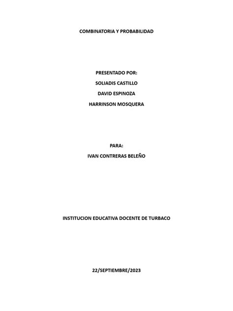Analisis Combinatorio Pdf