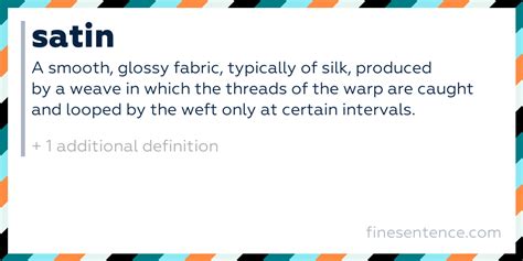 Satin Definition Meaning And Examples In English