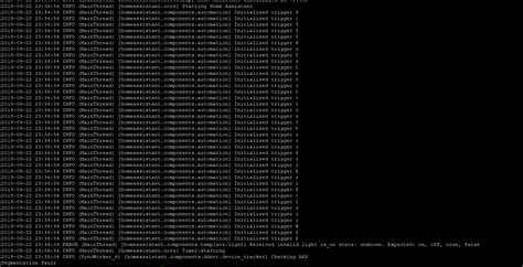 Segfault After Upgrading To 0992 Installation Home Assistant
