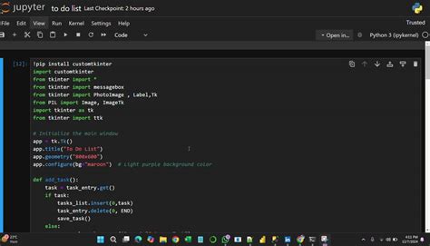 Farhan Alam On Linkedin Python Tkinter Customtkinter Todolistapp