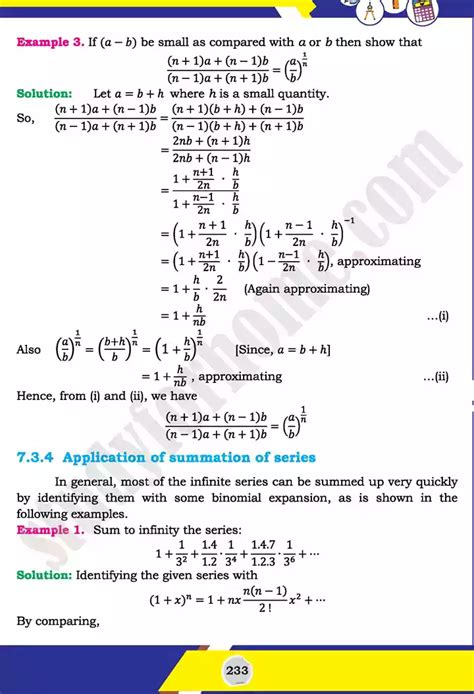 Mathematical Induction And Binomial Theorem Unit 7 Mathematics 11th Text Book