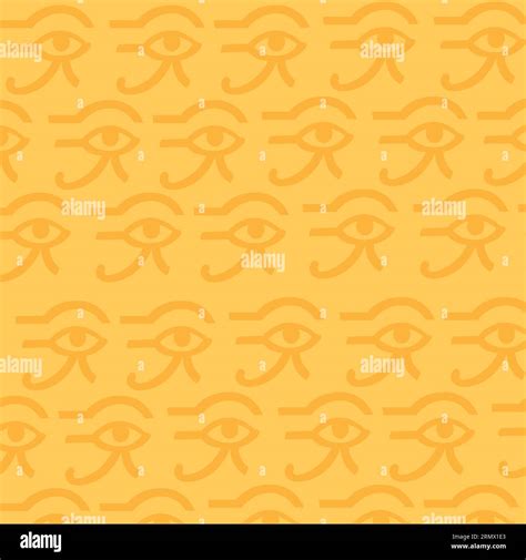 Seamless Pattern Background With An Eye Egyptian Hieroglyph Vector