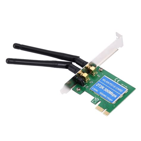 300mbps Pci Express 무선 Lan 네트워크 어댑터 카드 안테나 2 개 포함 Ieee 80211b 80211g 80211n 표준