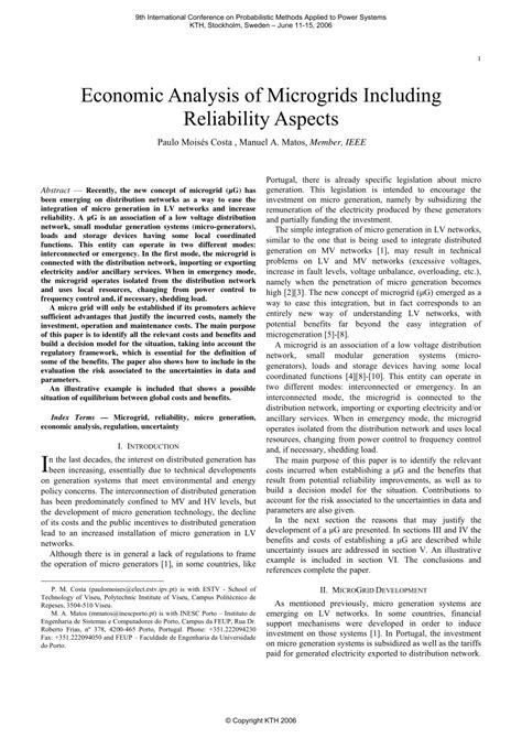 Pdf Economic Analysis Of Microgrids Including Reliability Aspects