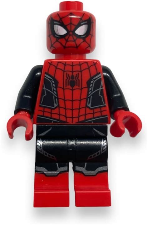 Lego Superheroes Spider Man Minifigure With Red And Black Suit And