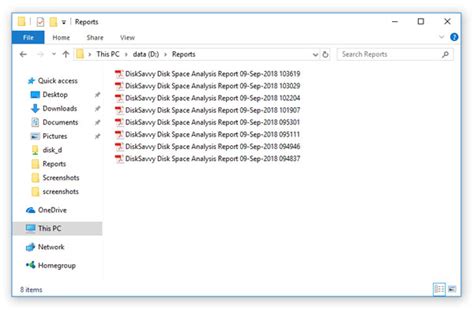 disksavvy disk space analyzer automatic generation of disk space