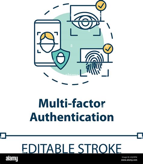 Multi Factor Authentication Concept Icon Stock Vector Image And Art Alamy