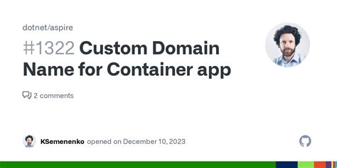 Custom Domain Name For Container App · Issue 1322 · Dotnetaspire · Github