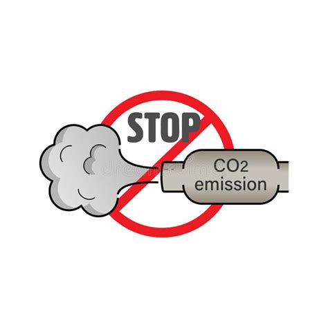 Stop Co2 Emission Stock Vector Illustration Of Carbon 188359019