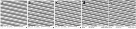 SEM Images Of Diffraction Gratings Corresponding To Different Exposure Download Scientific