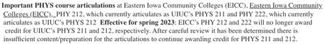 Eicc Credit For Phys 211 And 212 No Longer Applicable From A Friends Advisor Ruiuc Eicc Credit For Phys 211 And 212 No Longer Applicable From A Friends Advisor Ruiuc