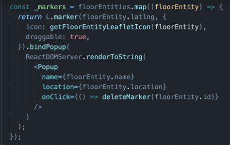 sending an onclick event using rendertostring method in bindpopup method · issue 955