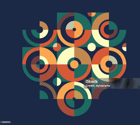 어두운 위에 추상적인 기하학적 배경 모듈식 타일링 세라믹 컬러 민족 모티브 그래픽 디자인 구성 아메리카 원주민 아즈텍 장식 예술 건축물에 대한 스톡 벡터 아트 및 기타