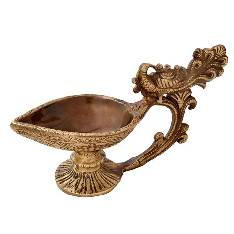 Brass Handcrafted Pooja Deepak Two Moustaches Store