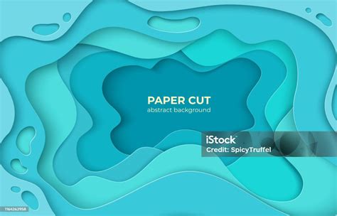 종이 컷 배경입니다 3d 최소한의 파도 모양 추상 종이 접기 바다 파도 포스터 전단지 브로셔용 벡터 색상 장식 0명에 대한 스톡 벡터 아트 및 기타 이미지 Istock