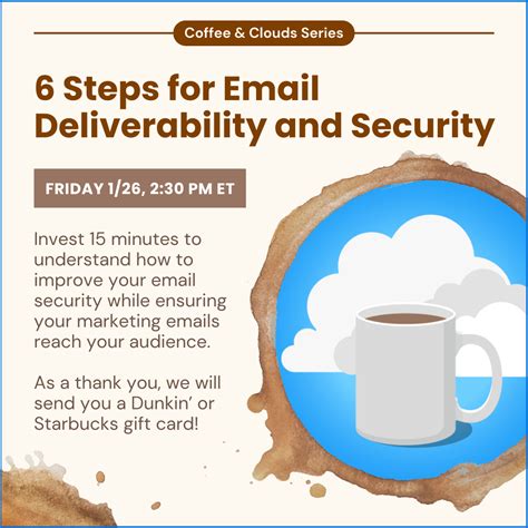 6 Steps For Email Deliverability And Security Coffee And Clouds Series Cumulus Global