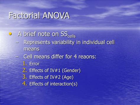 PPT Factorial ANOVA PowerPoint Presentation Free Download ID