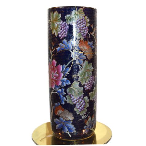 Big Blue Porcelain Vase Traditional Kintsugi Shop Kintsugi By Myriam